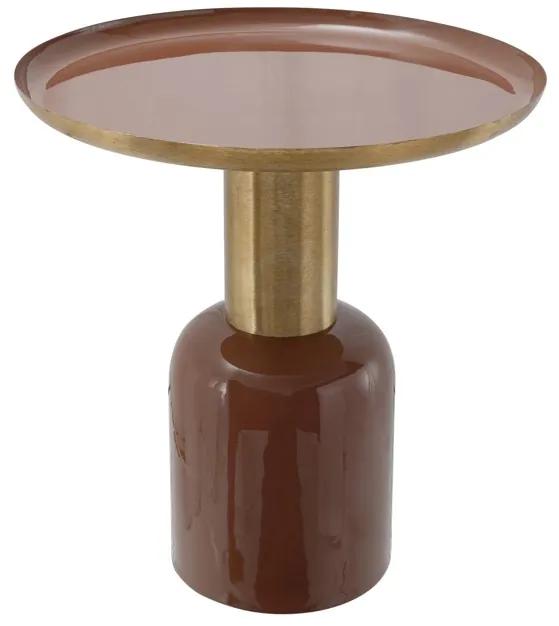 Kayoom Odkládací stolek Art Deco 725 Světle hnědá / Zlatá