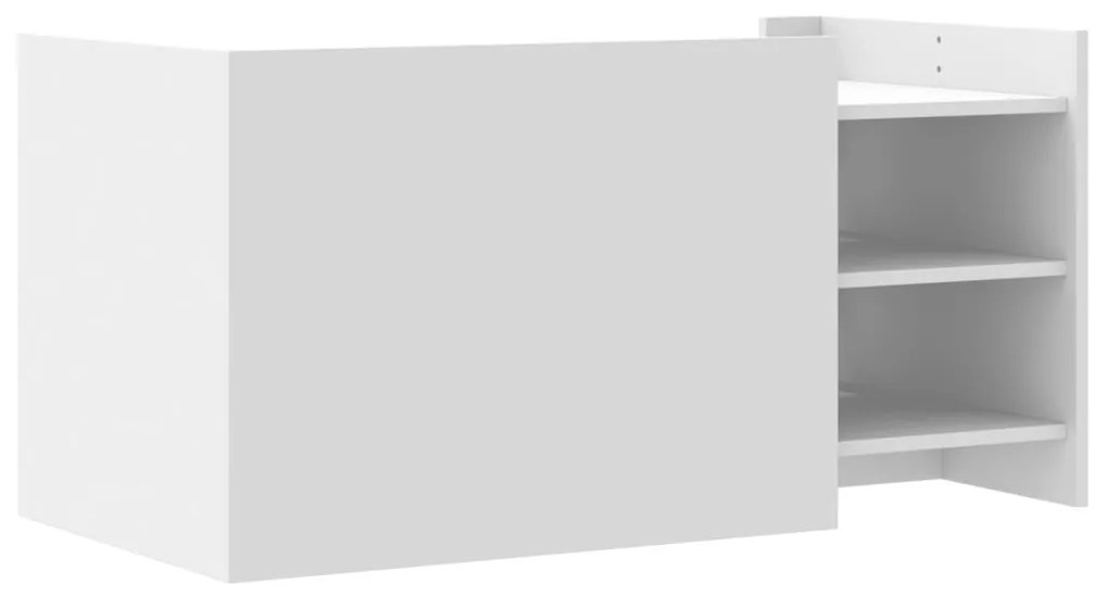 Konferenční stolek bílý 100 x 50 x 50 cm kompozitní dřevo