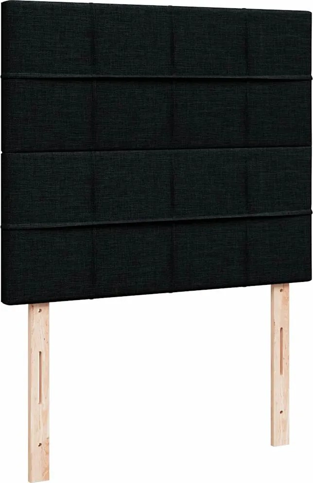 Box spring postel s matrací černá 120x200 cm textil 3292025