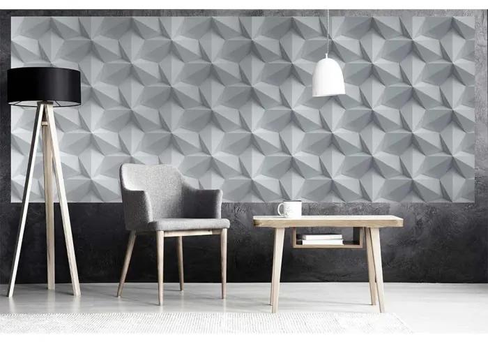 DIMEX | Panoramatická vliesová fototapeta na zeď 3D moderní ornament MP-2-0300  | 375 x 150 cm | černá, šedá