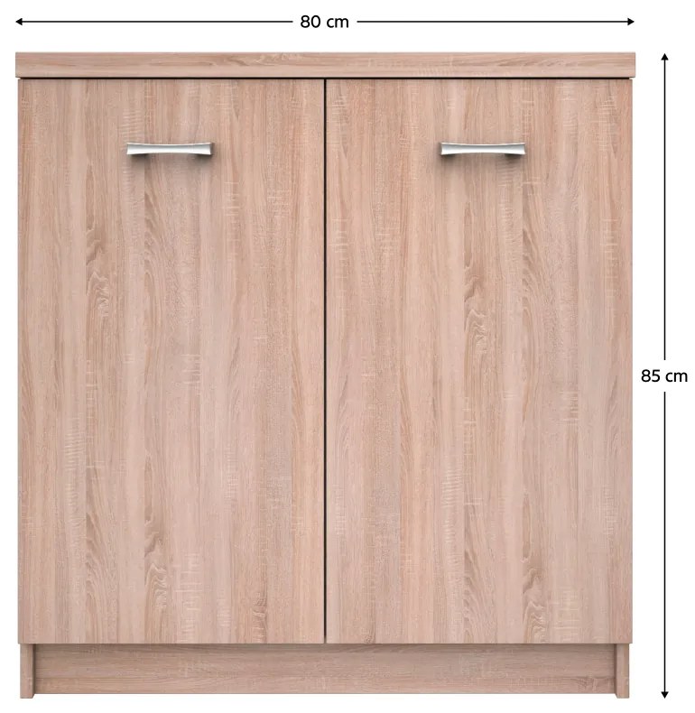 Kondela Komoda 2D, dub sonoma, TOPTY TYP 21
