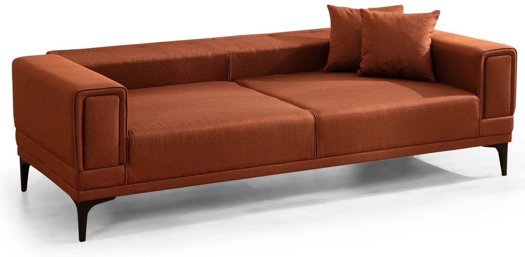 Hanah Home Třímístná pohovka HORIZON červenooranžová