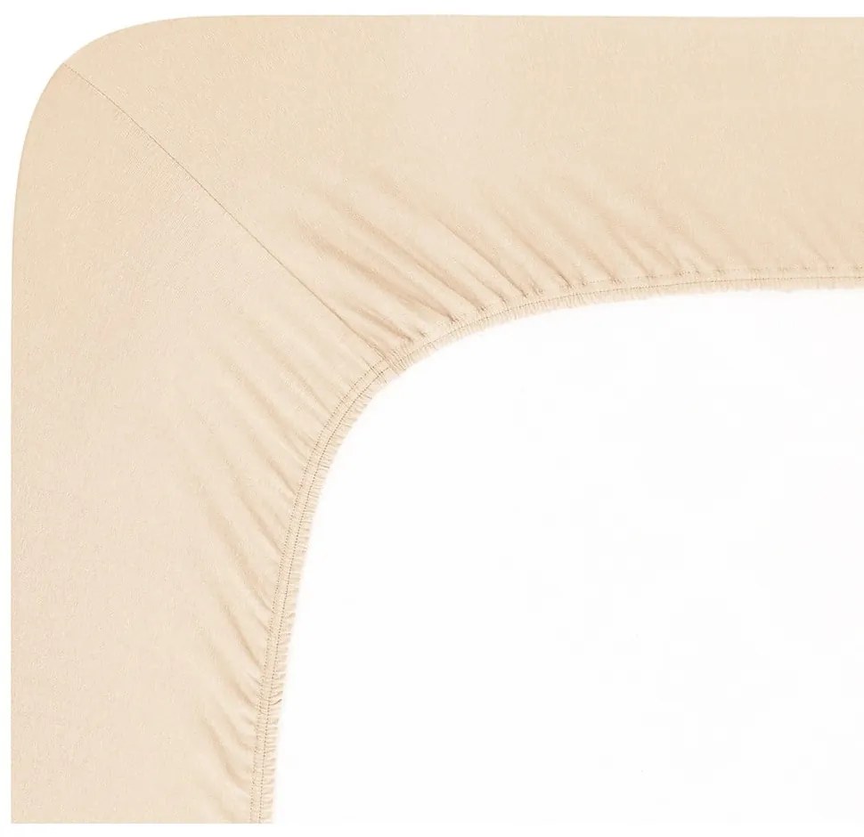 Béžové napínací prostěradlo jersey 200x200 cm Boxspring – Andrea Simone