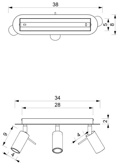 Bodové svítidlo PRESTON 3xGU10/MR11/40W/230V bílá
