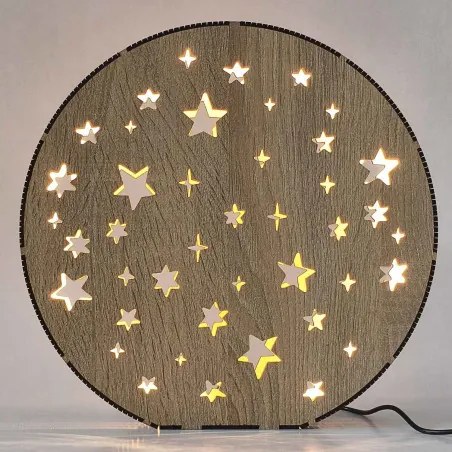 Dřevěná LED stolní lampa Hvězdy | SENTOP LED0613