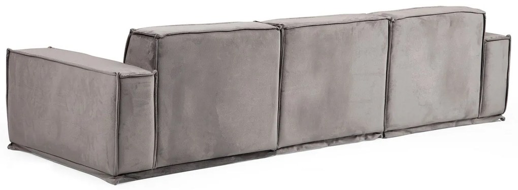 Designová 3-místná sedačka Valtina 300 cm šedá