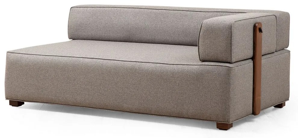 Designová rohová sedačka Galatea 180 cm šedá - levá