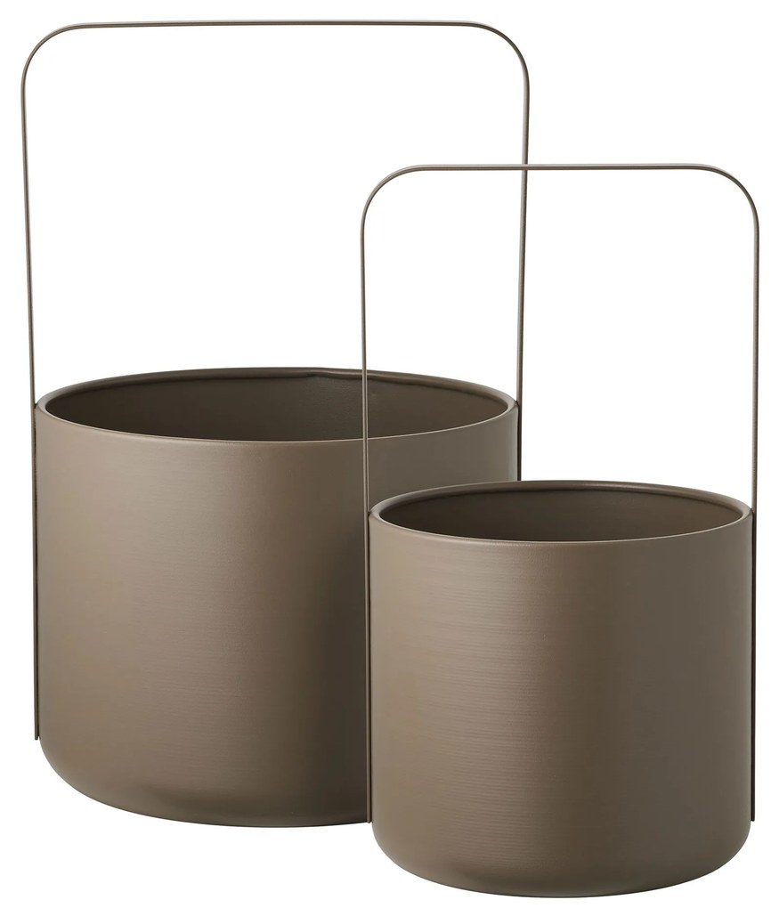 House Nordic Set dvou květináčů FLOWERPOT hnědý