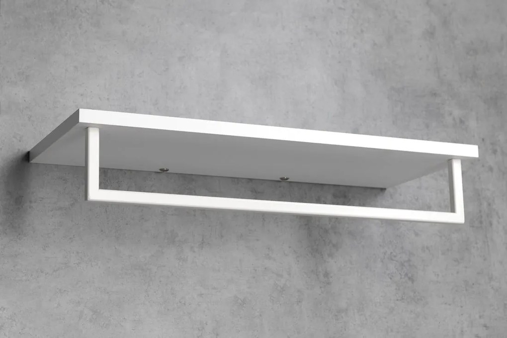 Sapho Sapho, SKA polička na ručníky s hrazdou 600x250mm, bílá mat, SKA385W