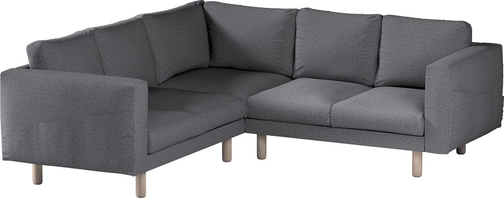 Potah na pohovku IKEA Norsborg rohová 4-místná barva šedá látka pletený vzor