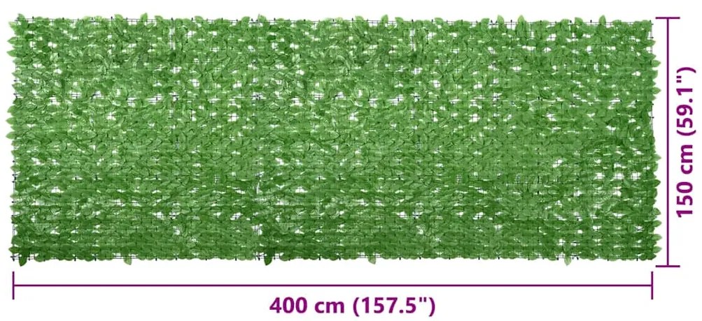 Marketos Balkónová zástěna se zelenými listy 400 x 150 cm