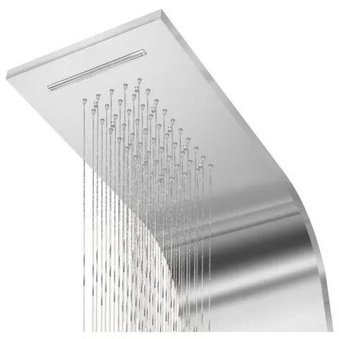 Verona Silver termostatický sprchový panel, nerezová ocel, LED