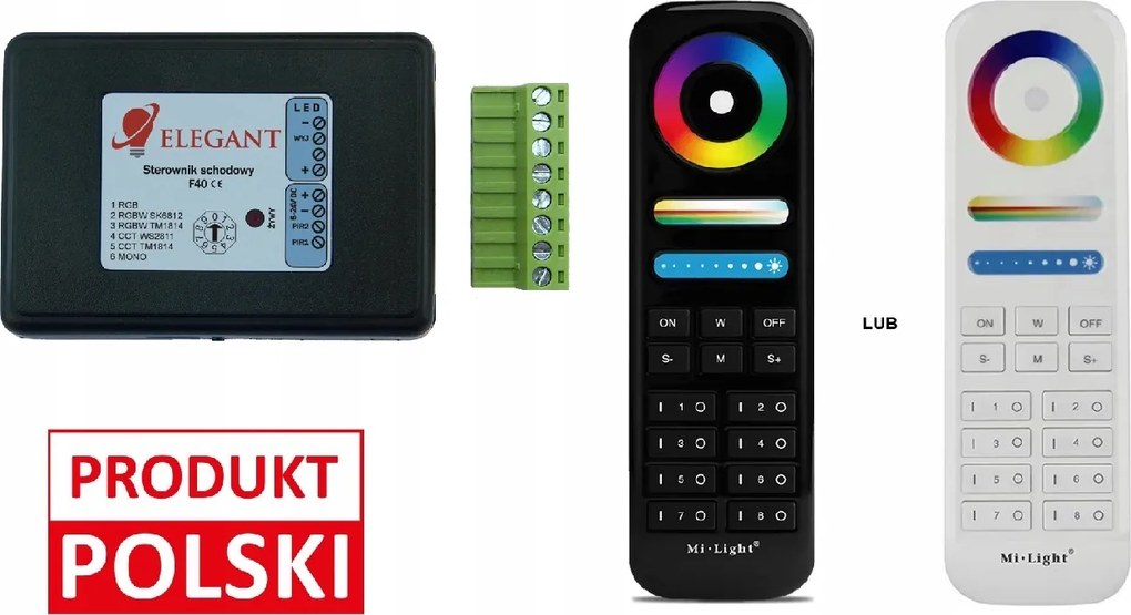 Univerzální schodišťový a koridorový ovladač F40 Rgb Rgbw Cct Mono FUT089