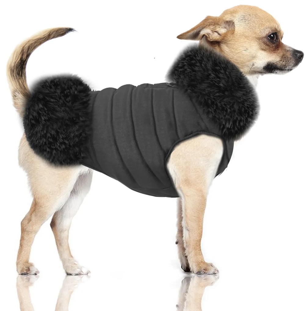 MILK&PEPPER Kabát pro psy Kiara černý Velikost: 35