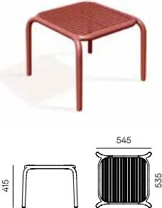 Zahradní odkládací stolek BRENES 54,5x53,5x41,5 cm - výběr z 5 provedení