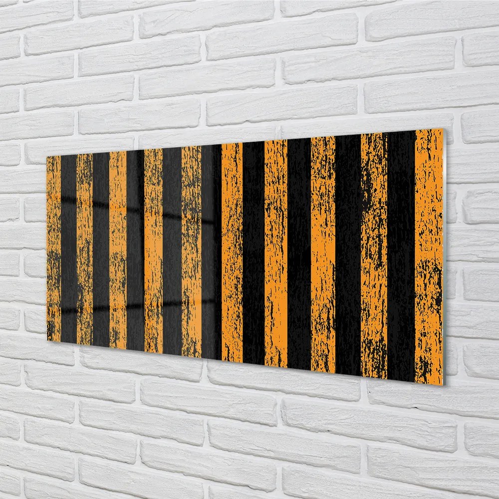 akrylový obraz Nepravidelné žluté pruhy 100x50 cm