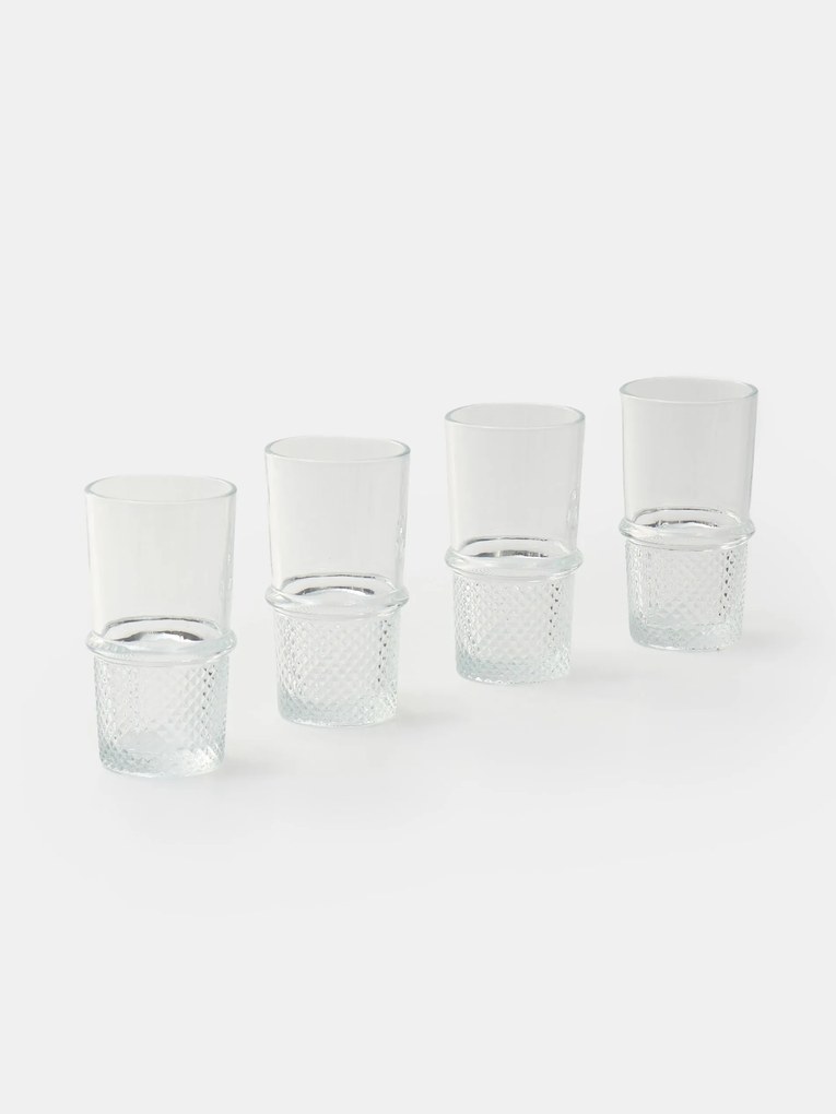 Sinsay - Sada sklenic s reliéfním vzorem 4 pack - clear