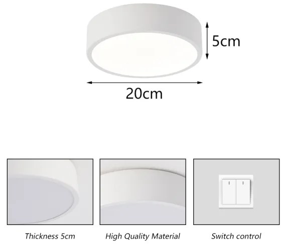 Brilagi - LED Stropní svítidlo POOL LED/18W/230V 3000/4000/6000K pr. 20 cm bílá
