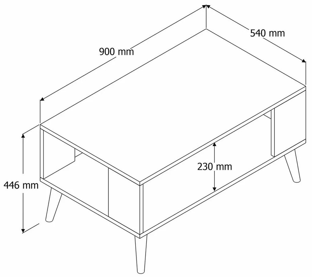 Konferenční stolek City Oak