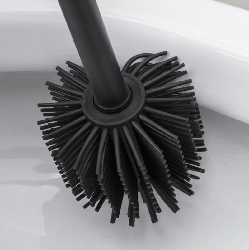 Erga Halika, náhradní WC kartáč se silikonovou hlavou, 34 cm, černá, ERG-YKA-V.WCZ-HALIKA-SILKA-BLK