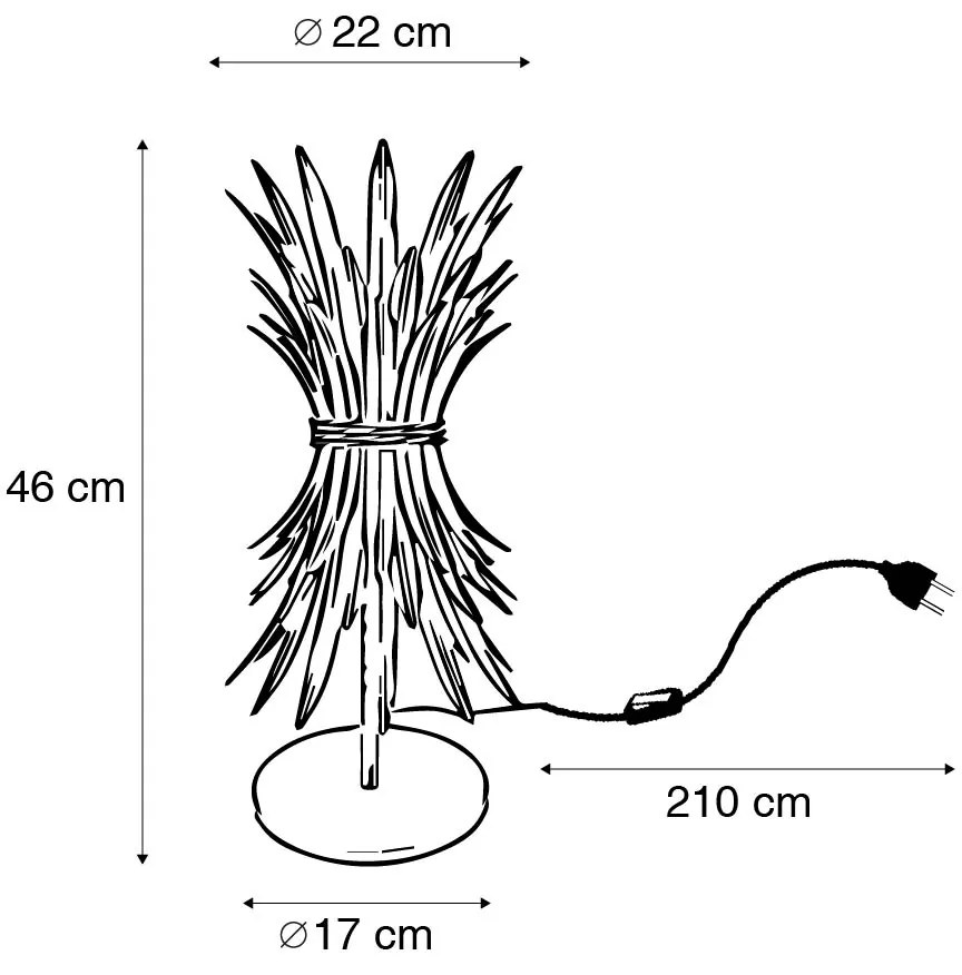 Stolní lampa Art Deco zlatá - Wesley
