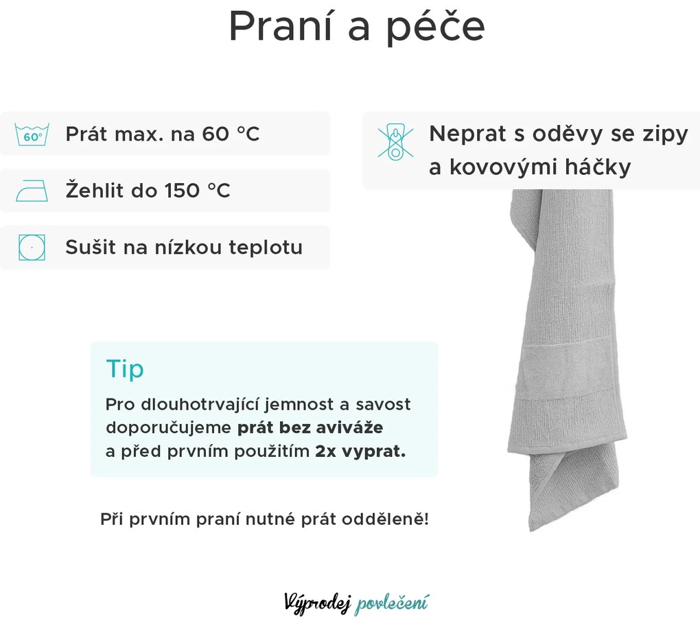 Sada ručníků CARRARA 30x30 cm světle hnědá 100% bavlna, 3 ks