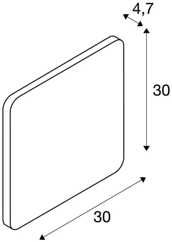 SLV 148019 Plastra Square, nástěnné sádrové svítidlo , LED 9W 3000K rozměr 30x30cm