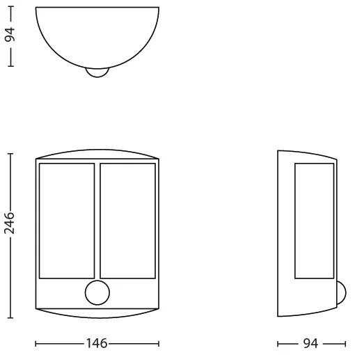 Philips 16465/93/16 - LED venkovní světlo s čidlem MYGARDEN STOCK LED/6W IP44