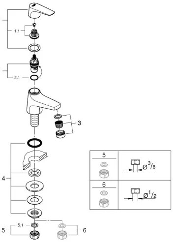 GROHE 20577000 - Stojánkový ventil START FLOW DN 15 lesklý chrom
