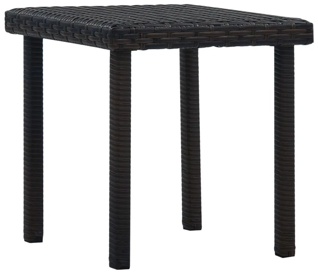 48560 vidaXL Zahradní čajový stolek hnědý 40 x 40 x 40 cm polyratan