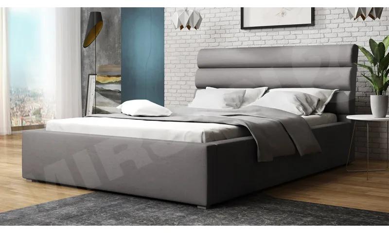 Čalouněná postel s úložným prostorem a roštem Exorim, Rozměr postele: 120x200, Potah: Victoria 14 867