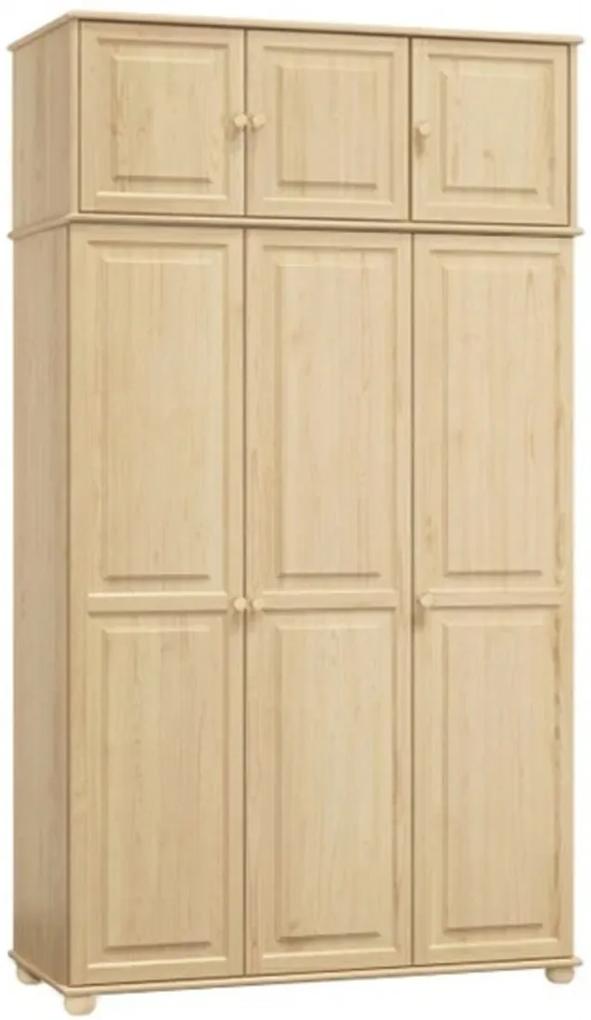 Šatní skříň dřevěná třídveřová S16 z masivu borovice jandre