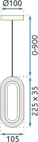 Toolight Toolight, LED křišťálový závěsný lustr, 7W, 500lm, G113-1CP, zlatá, OSW-09708