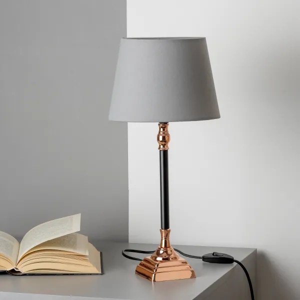 BRILAGI - Stolní lampa CERIA 1xE14/40W/230V pr. 20,5cm černá/měděná/šedá