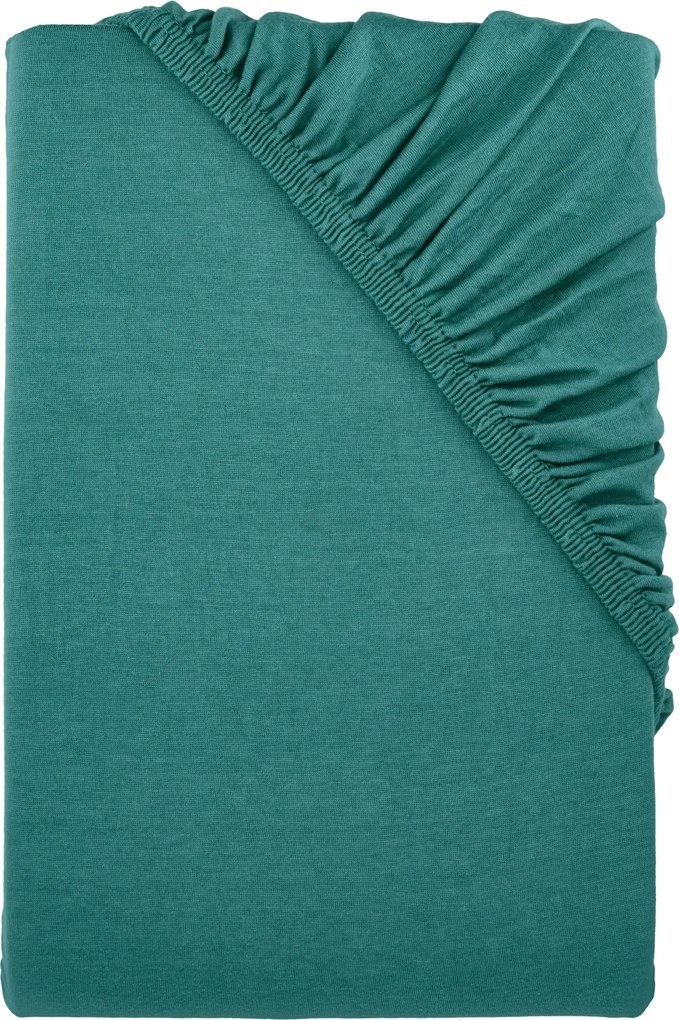 Livarno® Žerzejové napínací prostěradlo, 90-100 x 200 cm (tmavě zelená)