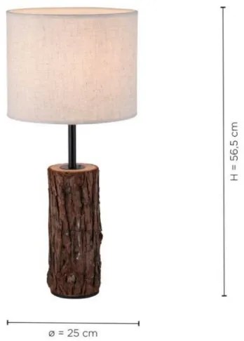 Leuchten Direkt 11233-79 - Stolní lampa BARK 1xE27/40W/230V