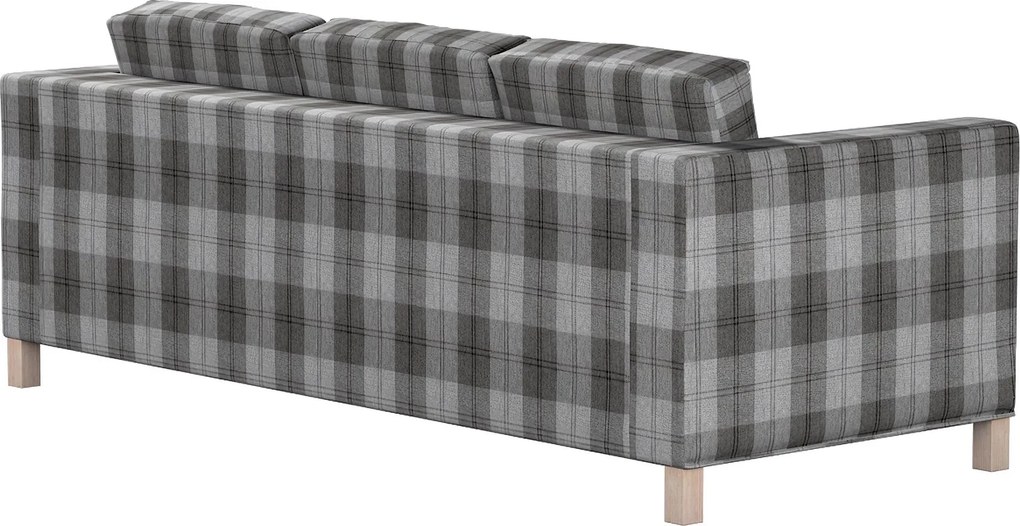 Potah na pohovku IKEA Karlanda 3-místná nerozkládací, krátký barva šedá látka pletený vzor, vzorované