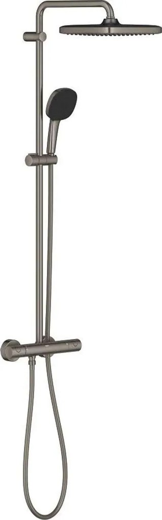 Grohe Vitalio Comfort - Sprchový set s termostatem, 25x25 cm, 2 proudy, kartáčovaný Hard Graphite 26696AL1