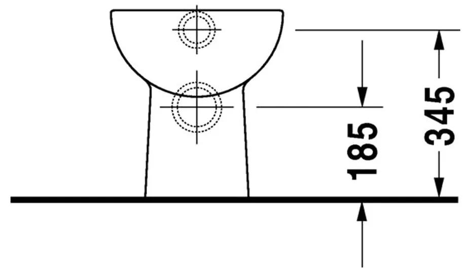 Duravit D-Code - Stojící WC, 35x48 cm, bílé 21080900002