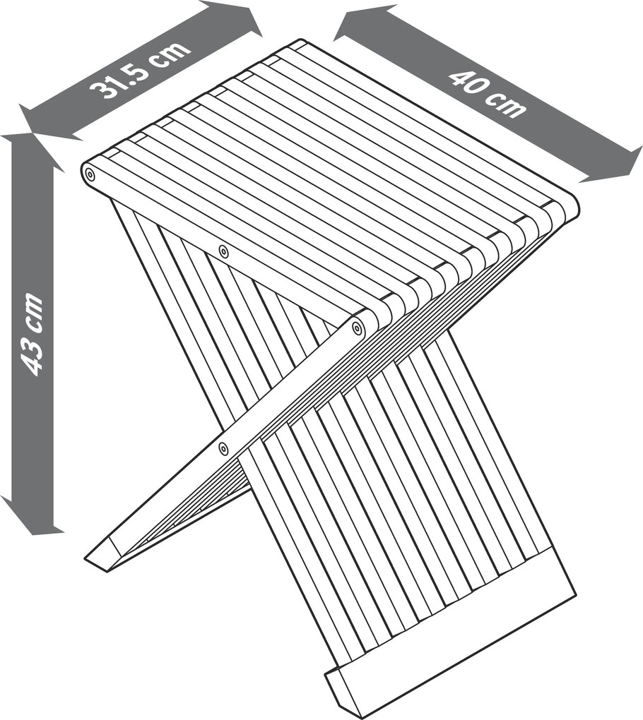 Tchibo - Skládací stolička - barva: hnědá
