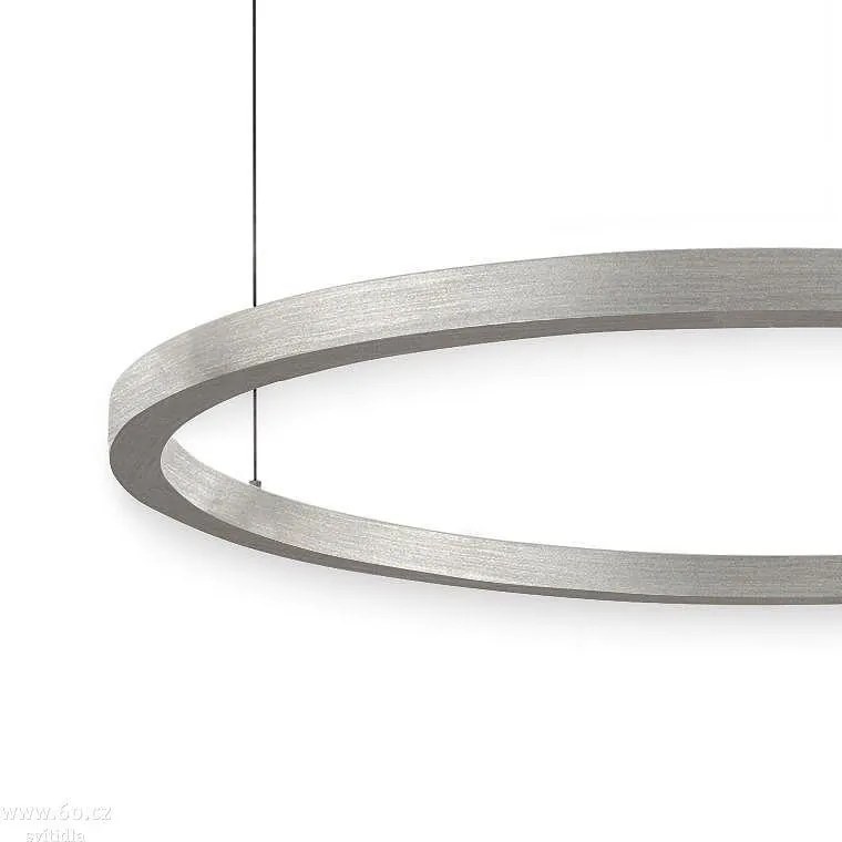 Linea Light 64687 Tour_PU, závěsný kruh pro nepřímé osvětlení, 45W LED 3000K, kartáčovaná nikl, prům. 94cm