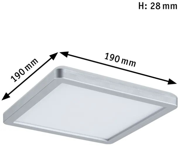 Paulmann 71007 Atria Shine, matně chromové stropní svítidlo s korónou, 11,2W LED 4000K, 19x19cm