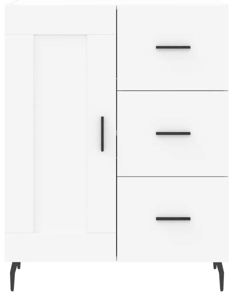 Skříň highboard bílá 69,5 x 34 x 180 cm kompozitní dřevo