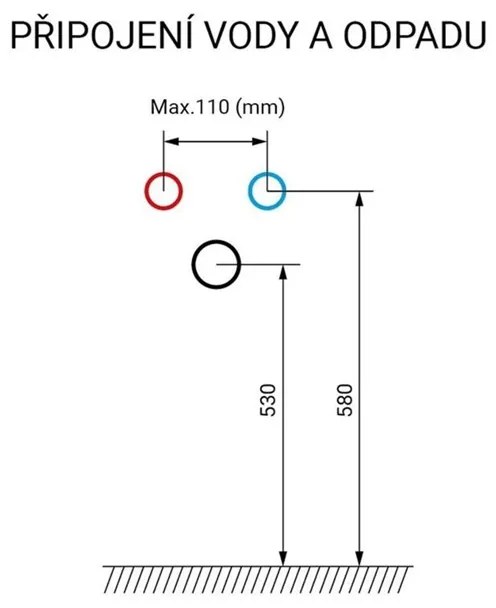 Mereo, Opto, koupelnová skříňka s keramickým umyvadlem 121 cm, bílá, dub, bílá/dub, černá, CN923