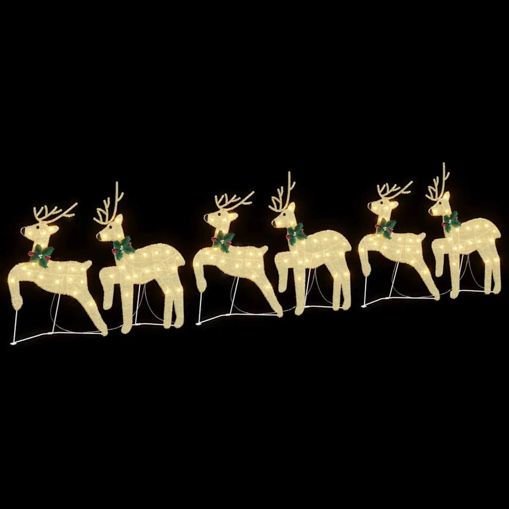 LED Sobové 6 ks Zlatá 45 x 19 x 65 cm textil 3385896