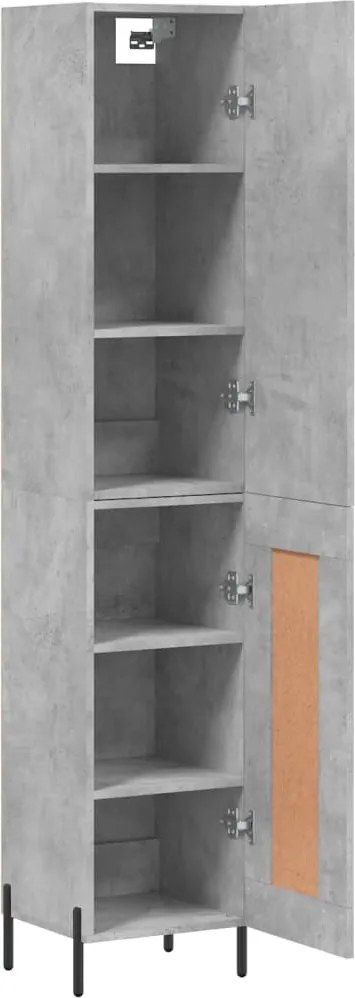 Skříň highboard betonově šedá 34,5x34x180 cm kompozitní dřevo 3199117