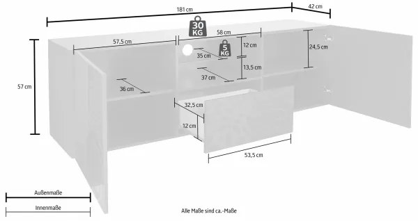 Televizní stolek ARIA dub sonoma