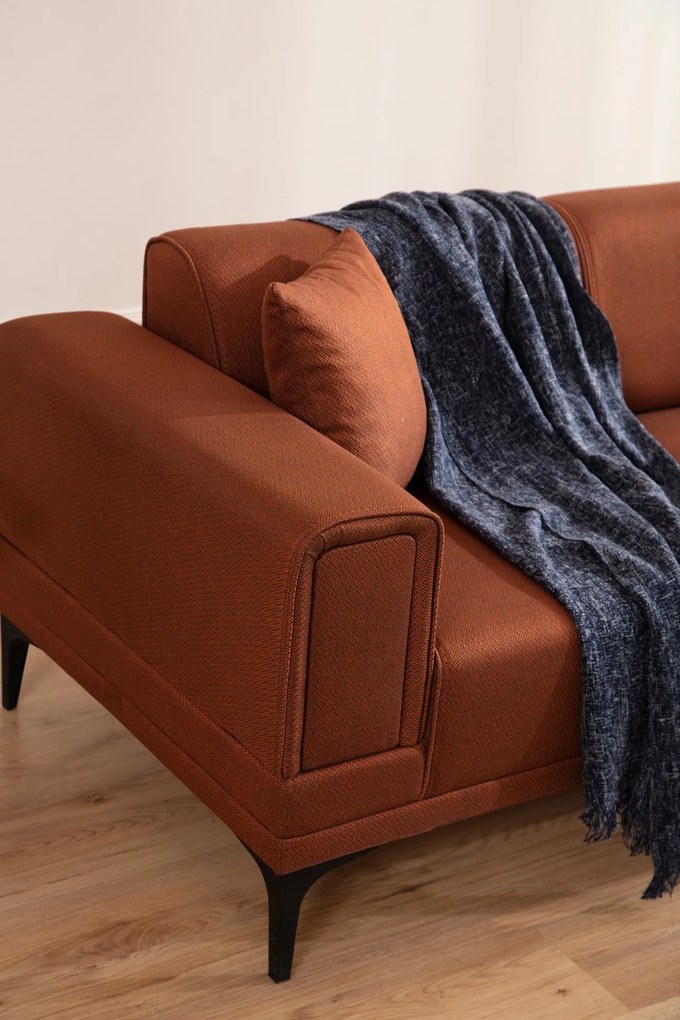 Hanah Home Rohová pohovka HORIZON červenooranžová pravá