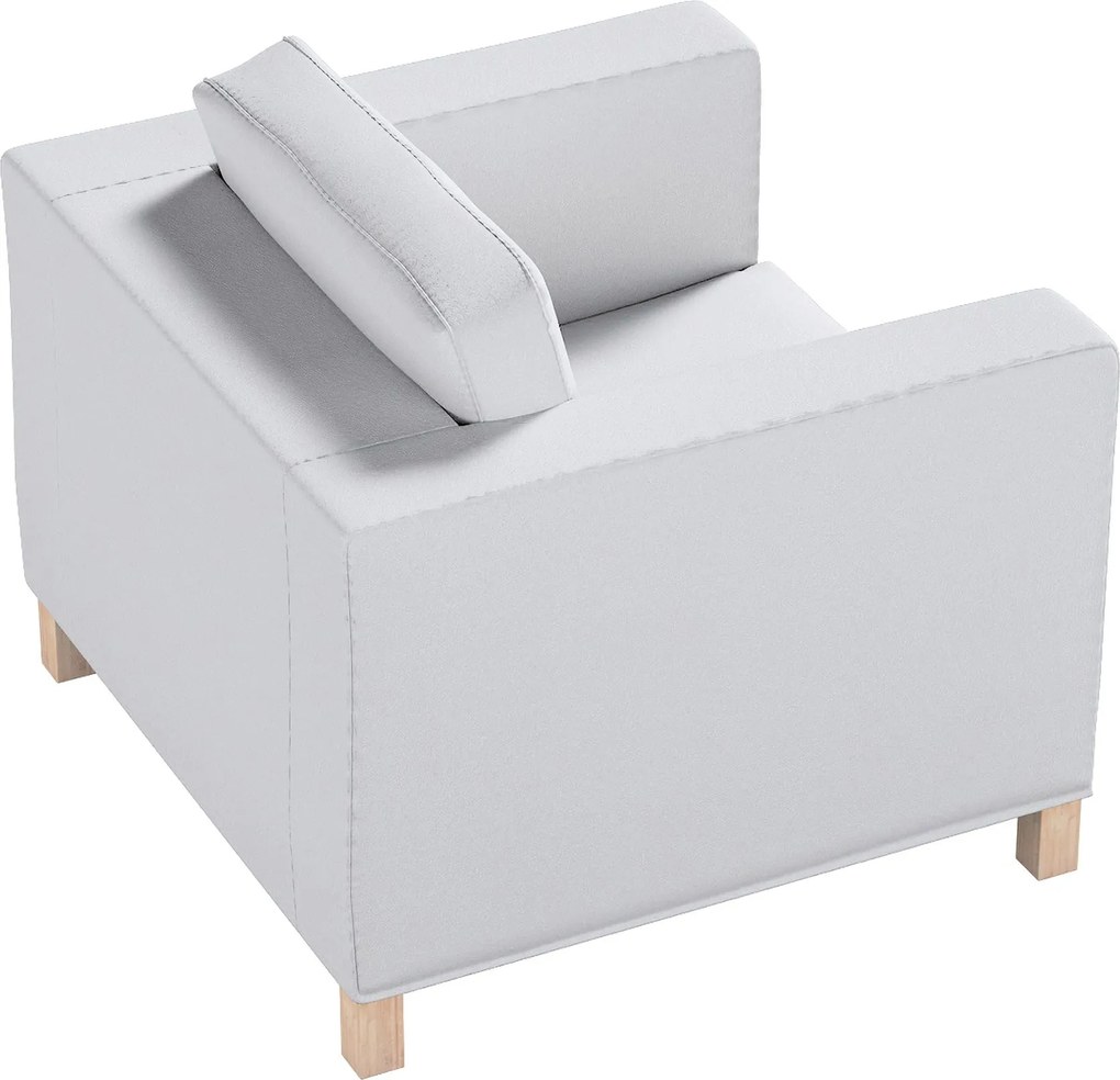 Potah na křesko IKEA Karlanda, krátký barva bílá látka pletený vzor