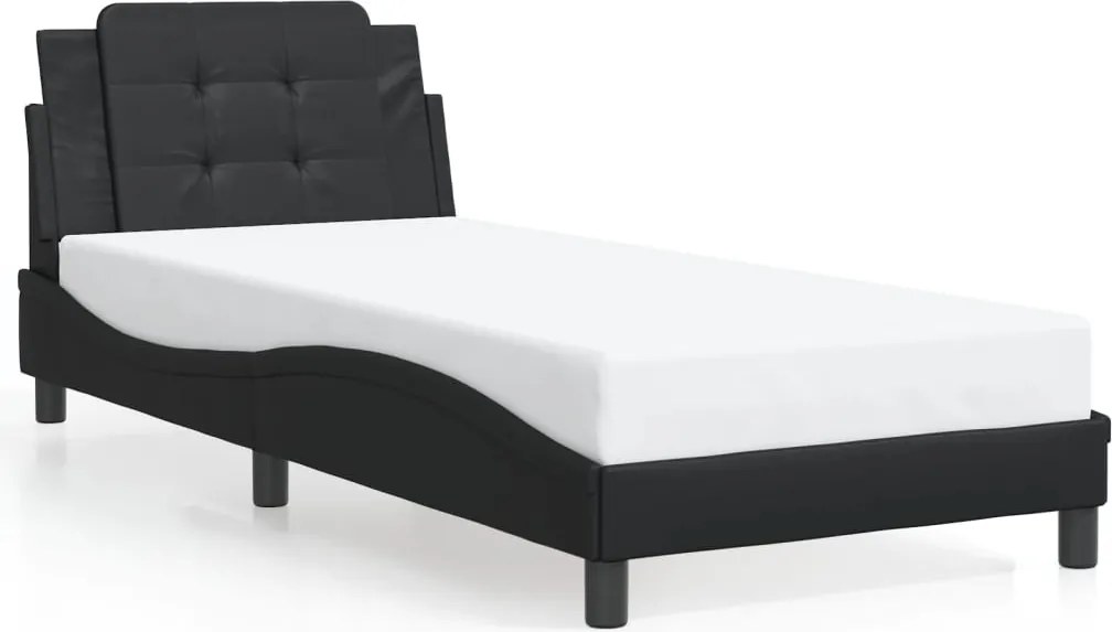 Rám postele s LED bez matrace Zadar černý 80 x 200 cm 3214068